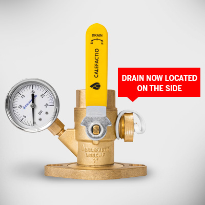 NEW DRAIN LOCATION ON OUR PUMP FLANGE VALVE - Calefactio